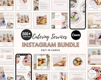 Catering Instagram Posts Canva Template, Editable Wedding Catering ...