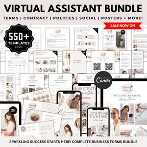 Virtual Assistant Template Bundle, Virtual Assistant Social Media, VA ...