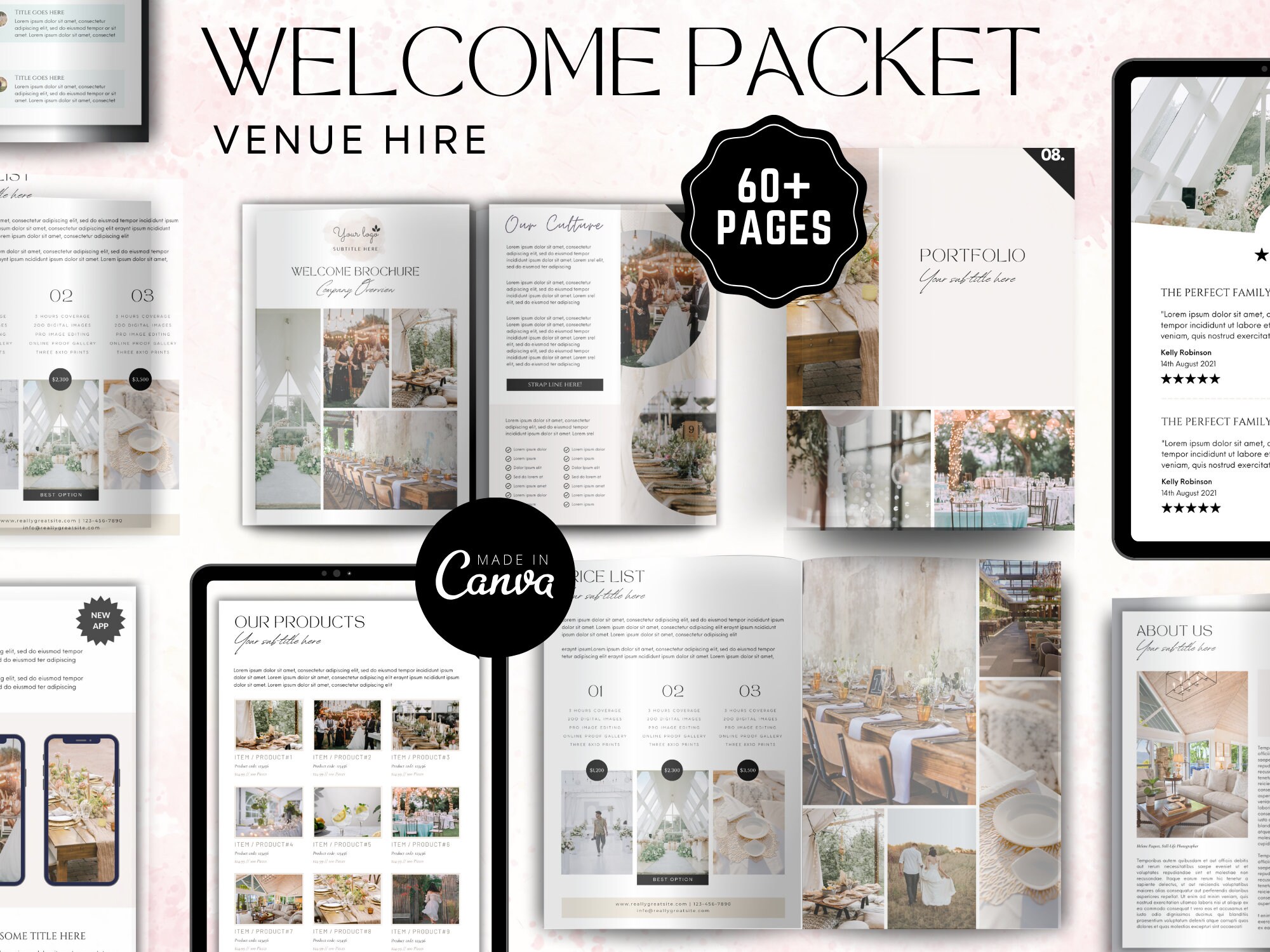 Venue Rental Forms Template, Wedding Venue Contract, Venue Hire Package ...