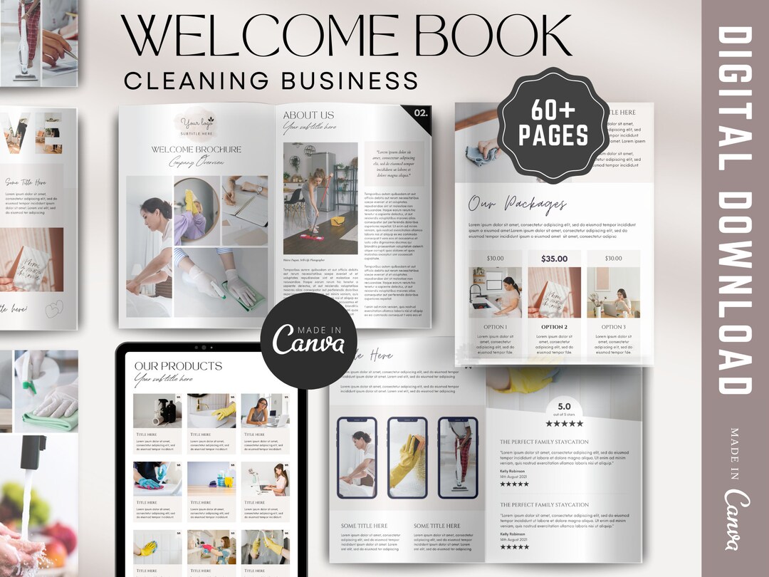 Cleaning Business Welcome Book, Cleaning Service Portfolio Template ...
