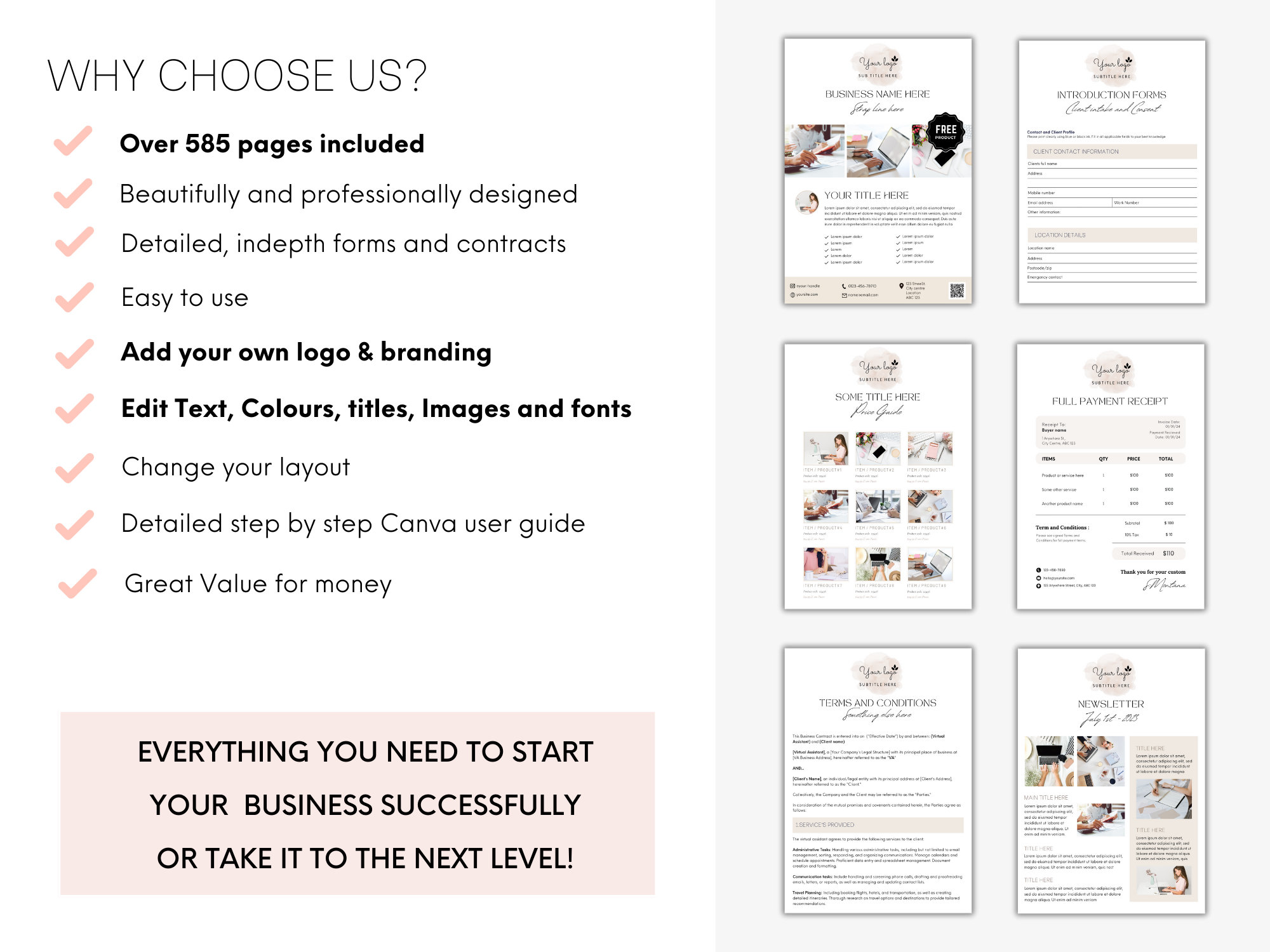 Virtual Assistant Template, VA Branding Kit, Virtual Assistant Client ...