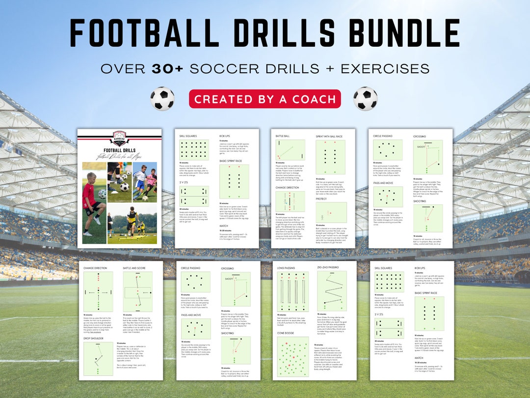 Football Coach Drills and Exercises Template, Soccer Drills, Football ...