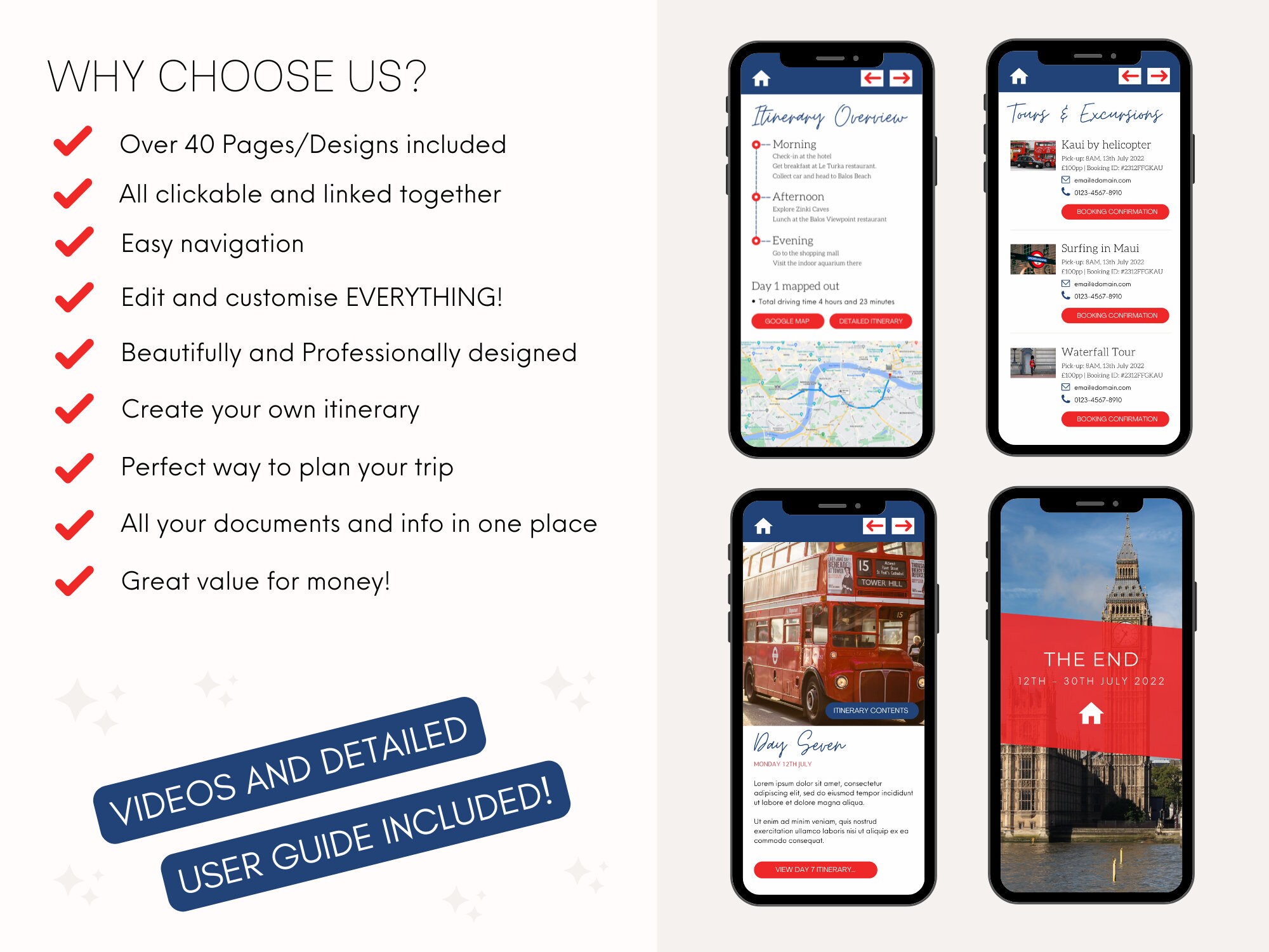 London Itinerary, Travel Planner Template, Vacation Planner, Mobile ...