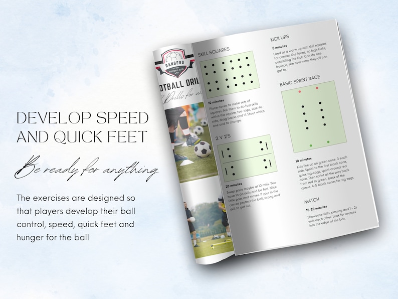 Football Coach Drills and Exercises Template, Soccer Drills for Kids ...