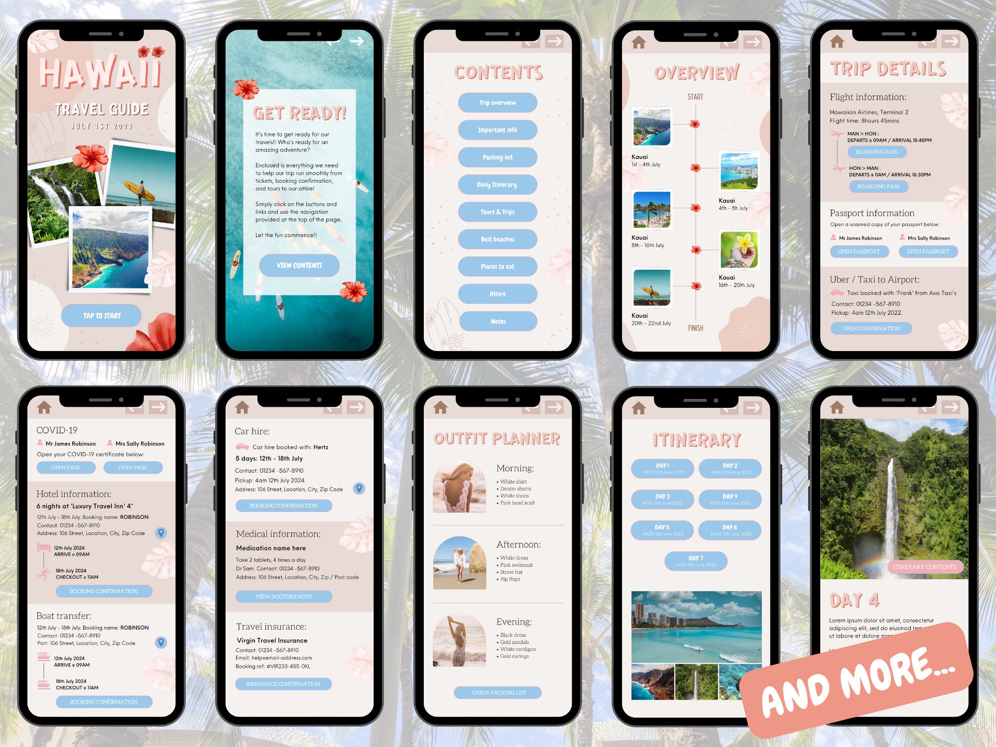 Ultimate Digital Travel Itinerary for Mobile Digital Travel - Etsy