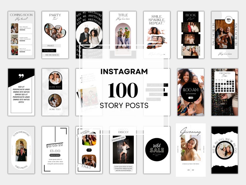 Photo Booth Business Instagram Templates, Minimalist Instagram Posts ...