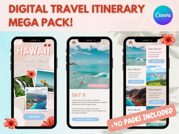 Ultimate Digital Travel Itinerary for Mobile Digital Travel - Etsy