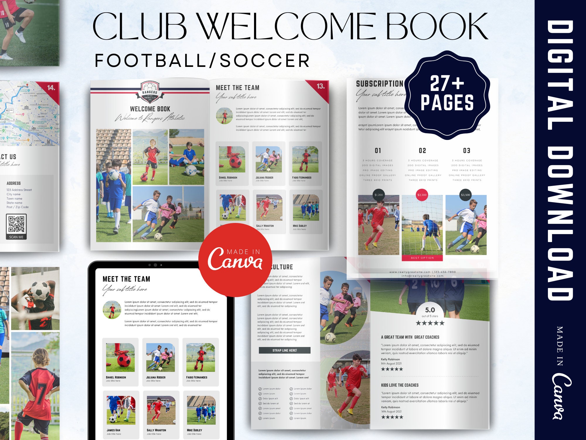 Football Coach Welcome Book Template, Parent Welcome Packet, Football ...
