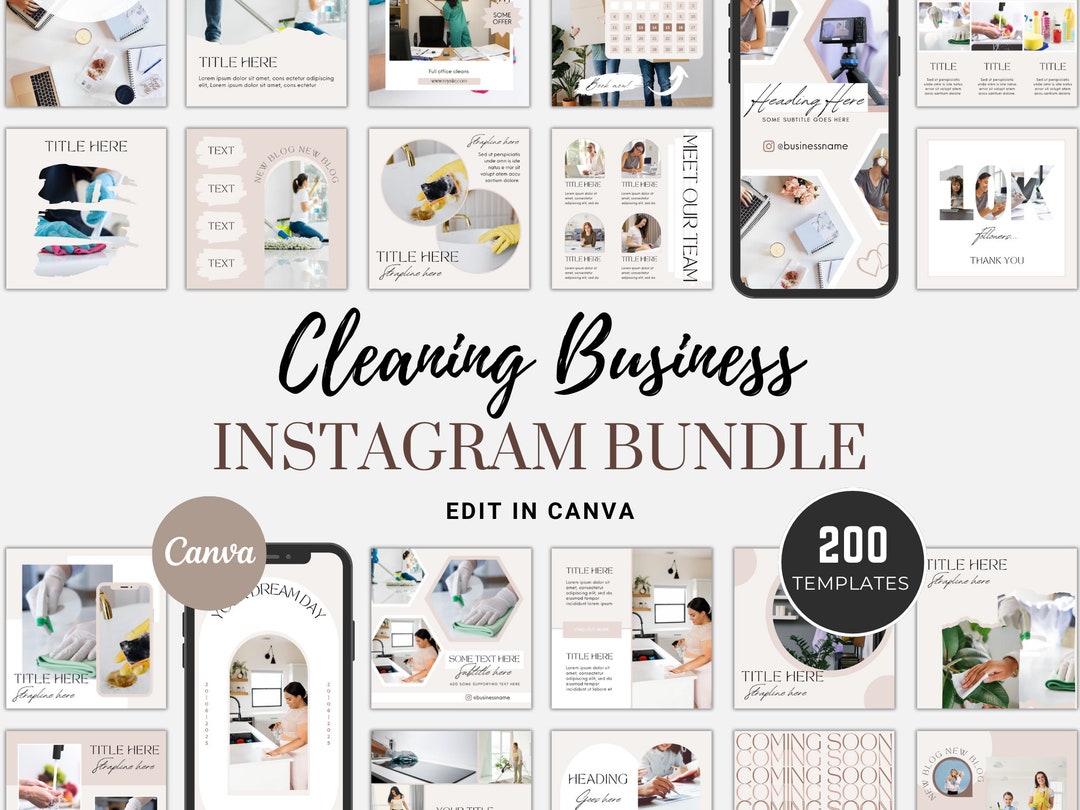 Cleaning Business Instagram Templates, Commercial Cleaning Minimalist ...