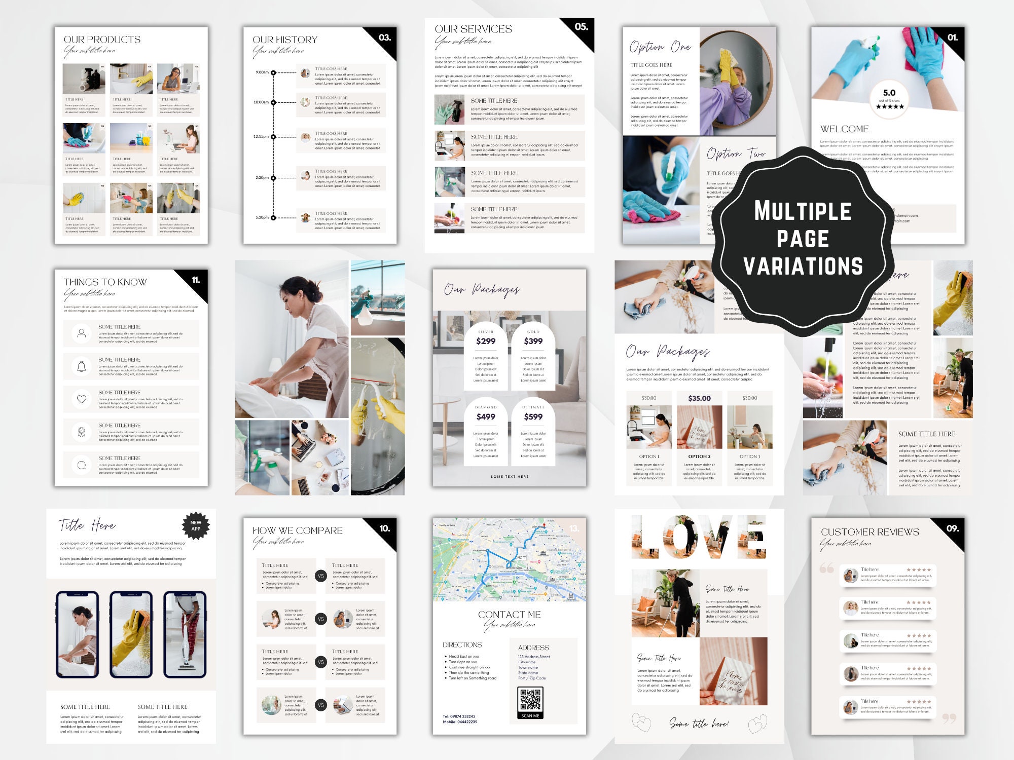 Cleaning Business Welcome Book, Cleaning Service Portfolio Template ...