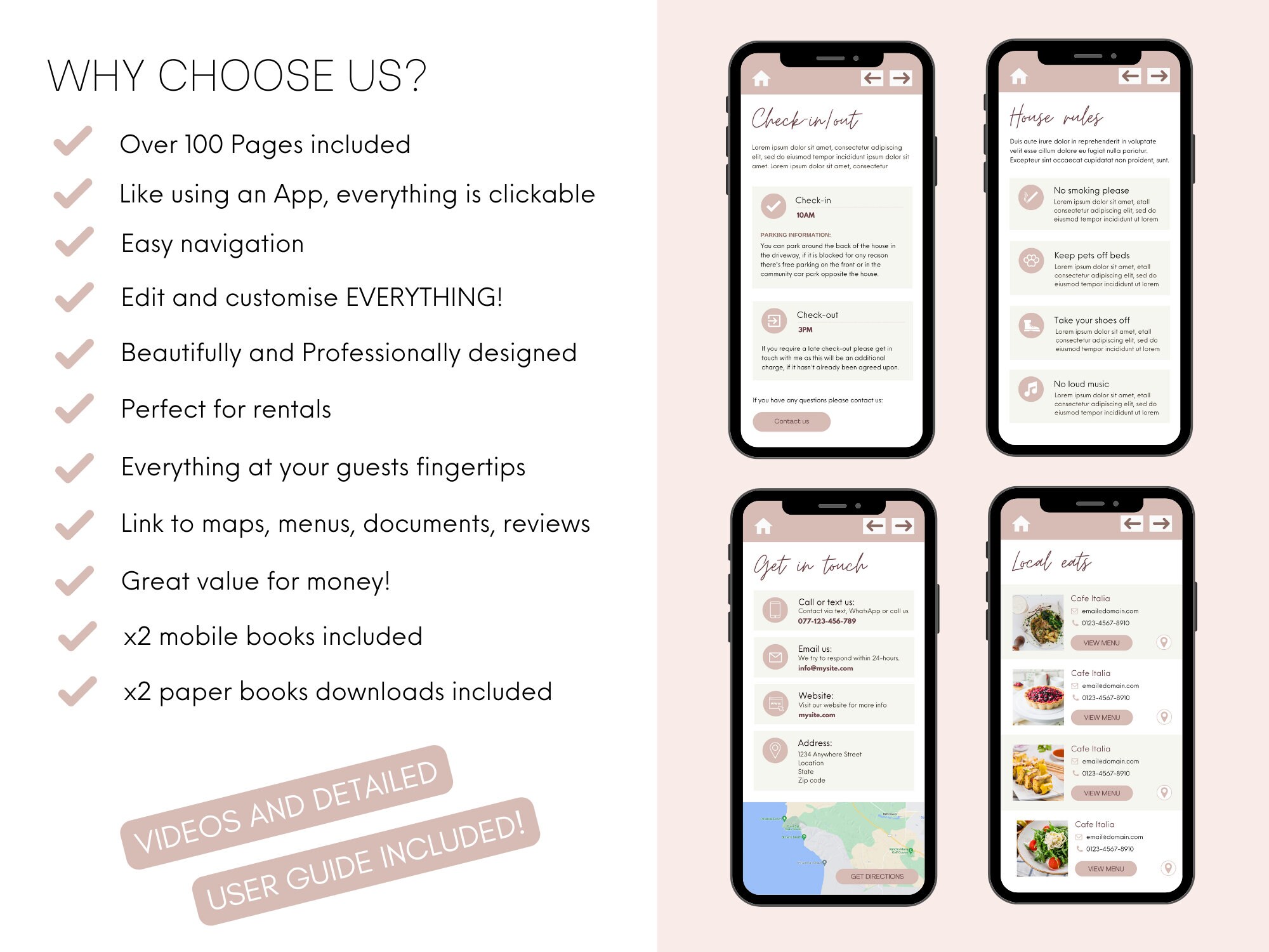 Airbnb/vrbo Host Bundle Template, Welcome Book Airbnb, Editable Airbnb ...