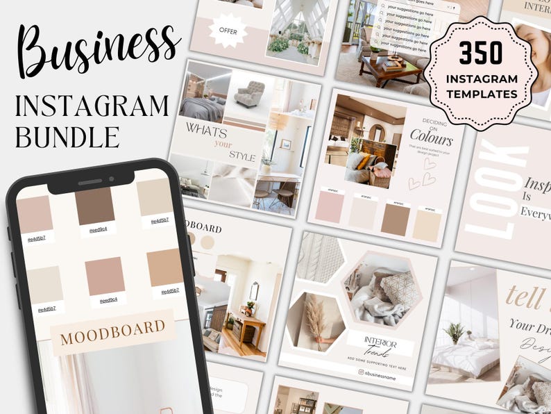 Interior Design Instagram Templates, Home Interior Designer Moodboard ...