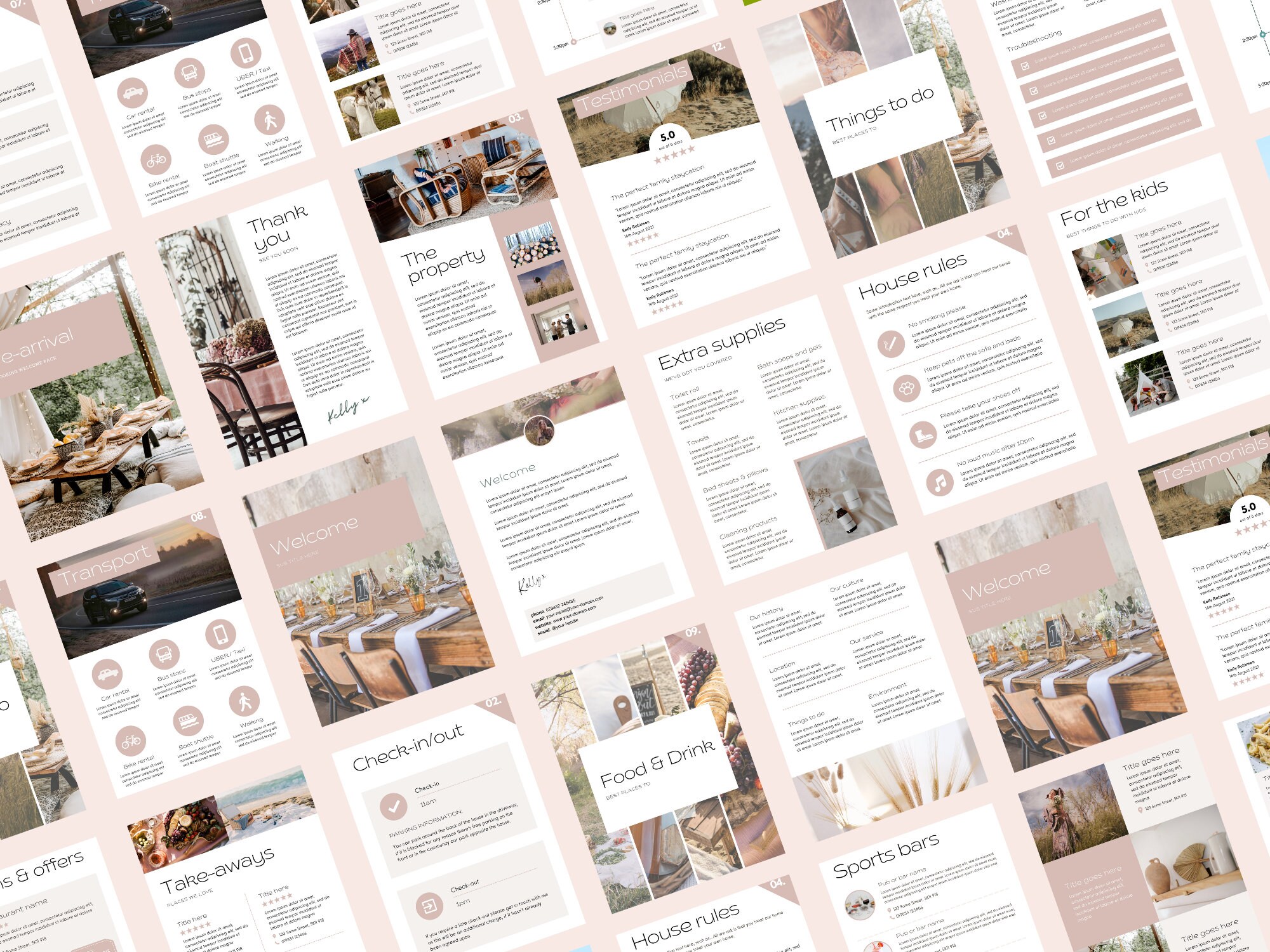 Airbnb/vrbo Host Bundle Template, Welcome Book Airbnb, Editable Airbnb ...