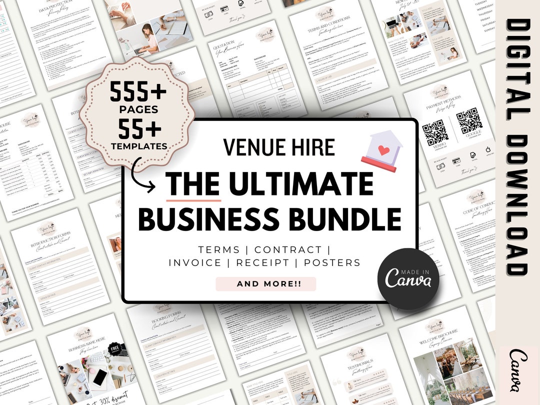 Venue Rental Forms Template, Wedding Venue Contract, Venue Hire Package ...