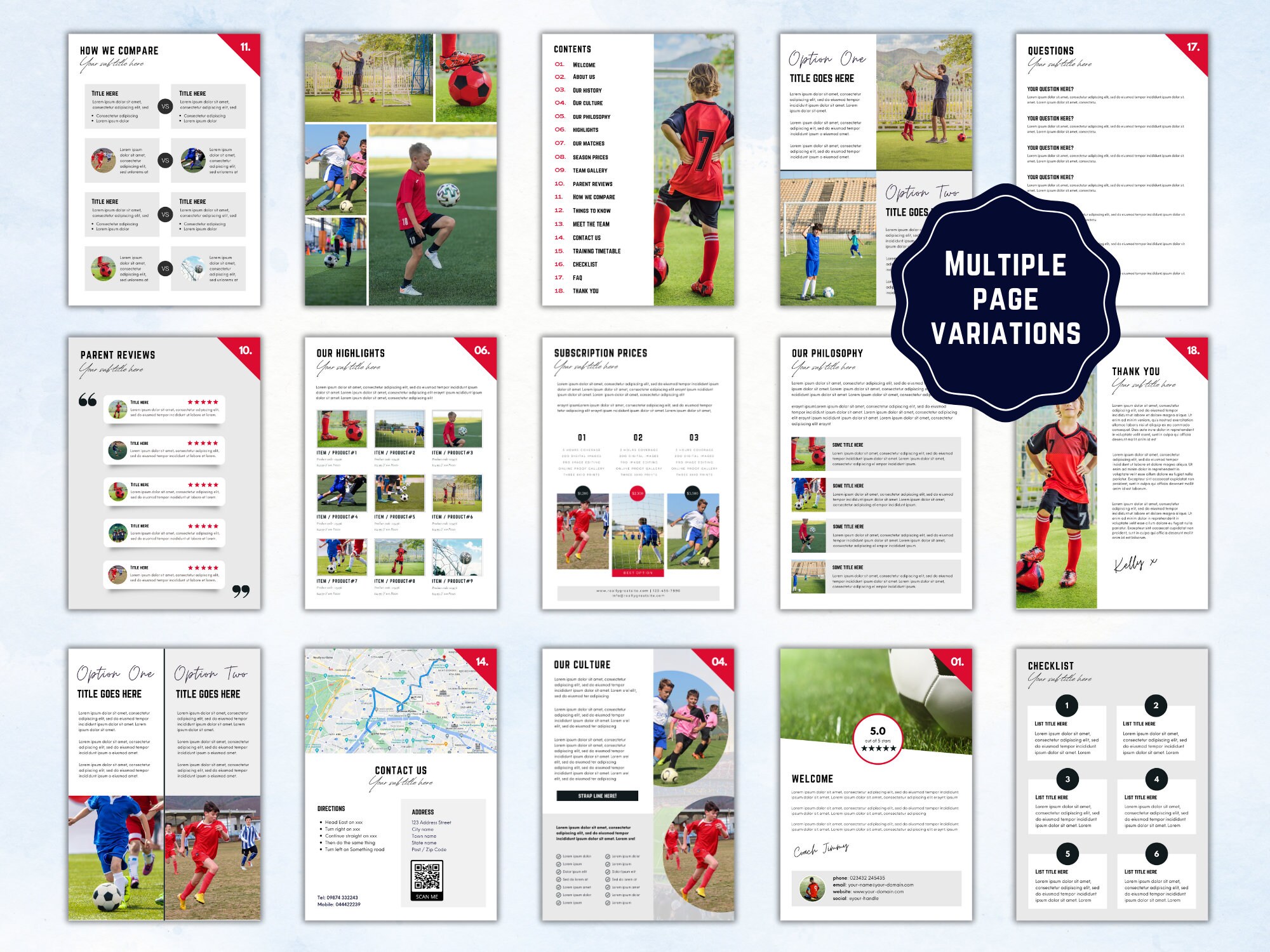 Football Coach Welcome Book Template, Parent Welcome Packet, Football ...