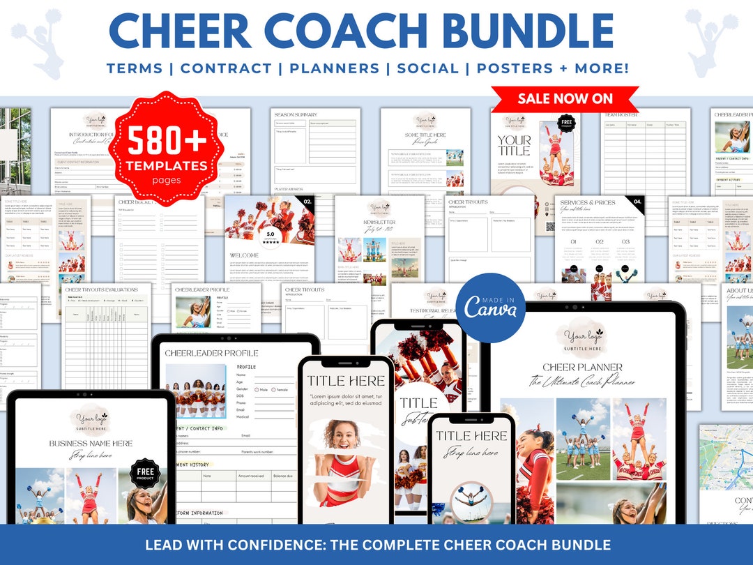 Editable Cheer Coach Binder, Cheer Coach Planner, Cheerleading ...