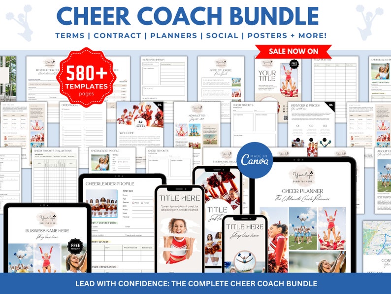 Editable Cheer Coach Binder, Cheer Coach Planner, Cheerleading ...