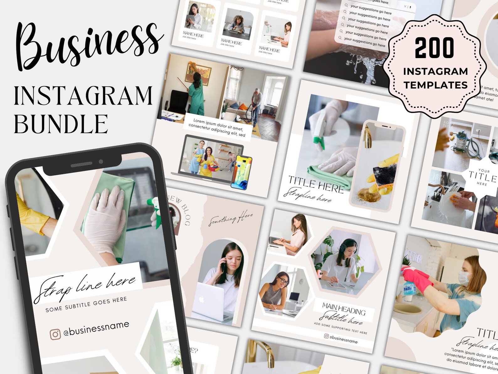 Cleaning Business Instagram Templates, Commercial Cleaning Minimalist ...