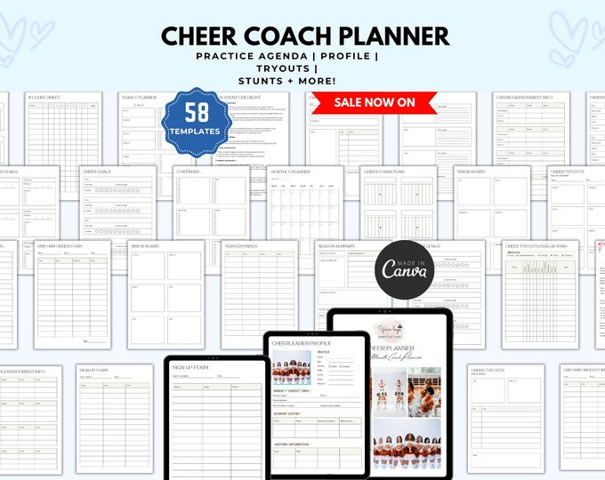 Editable Team Roster Template, Cheer Coach Planner, Printable - Etsy Canada