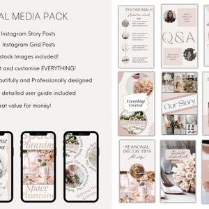 Event Planner Business Instagram Templates, Editable Event Coordinator ...