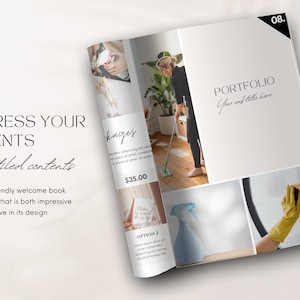 Cleaning Business Welcome Book, Cleaning Service Portfolio Template ...