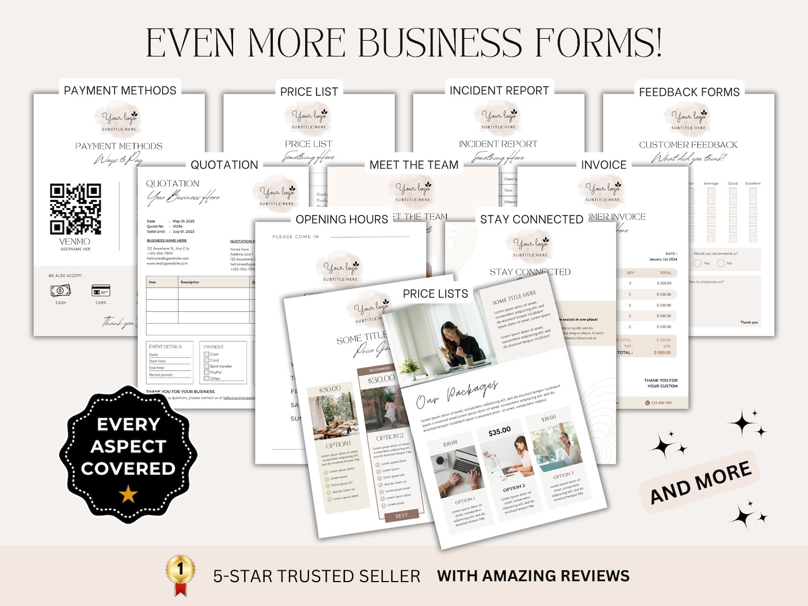 Virtual Assistant Template Bundle, Virtual Assistant Social Media, VA ...