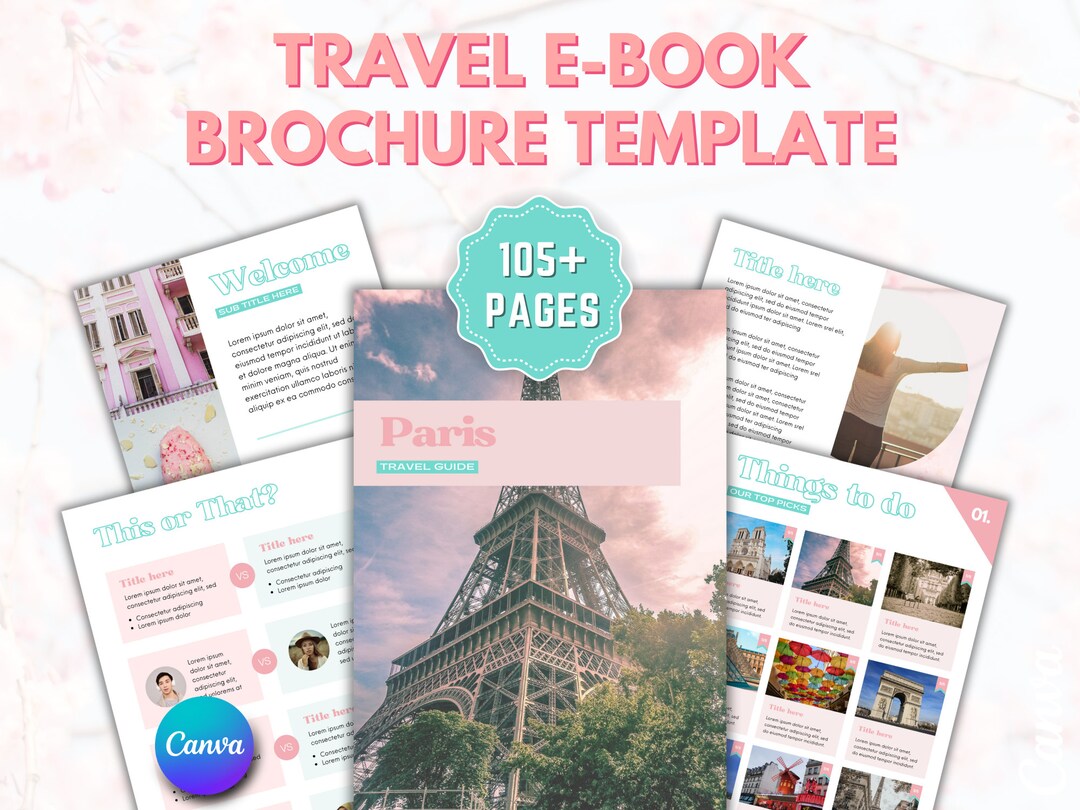 100+ Page Travel Ebook Templates for Canva, Blogger Templates, Ebook ...