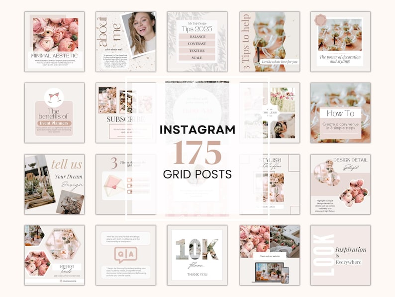 Event Planner Business Instagram Templates, Editable Event Coordinator ...