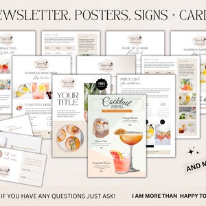 Mobile Bar Forms Bundle, Bartender Business Agreement Templates, Mobile ...