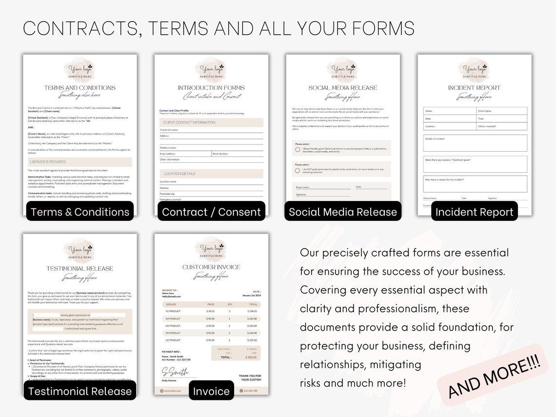 Virtual Assistant Template, VA Branding Kit, Virtual Assistant Client ...