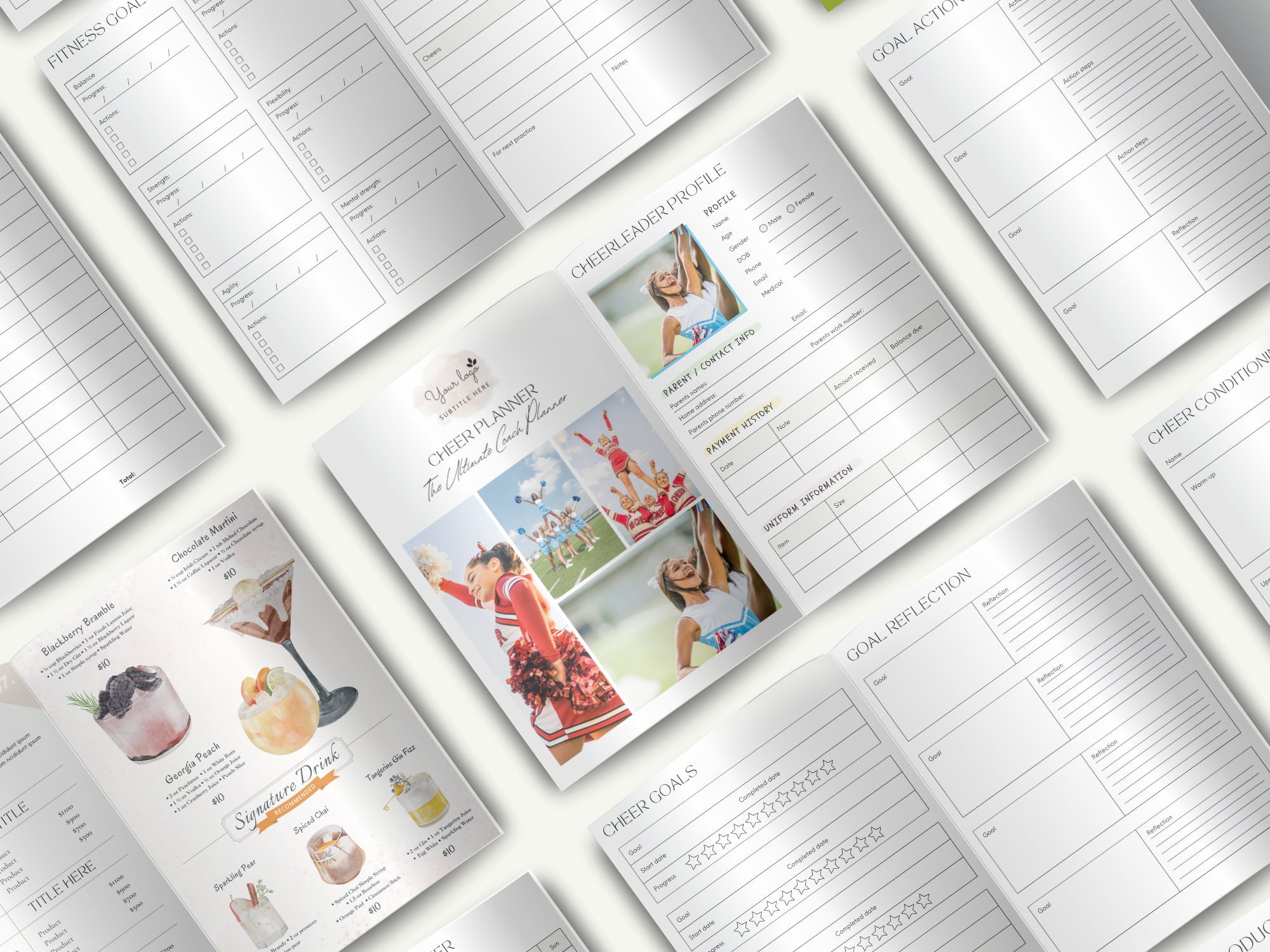 Cheer Coach Planner, Cheerleading Contract Forms, Coaching Planner ...