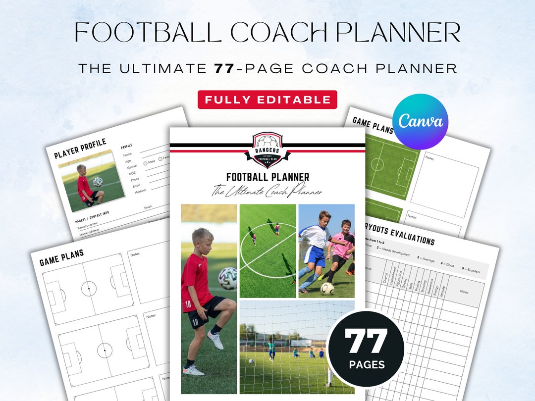 Football Training Planner, Soccer Match Notebook, Coach Training ...