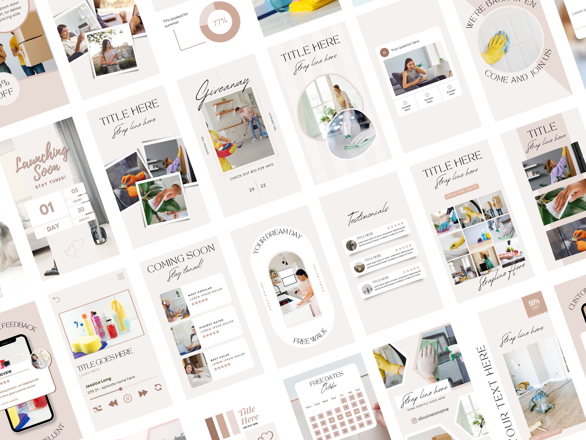 Cleaning Business Instagram Templates, Commercial Cleaning Minimalist ...