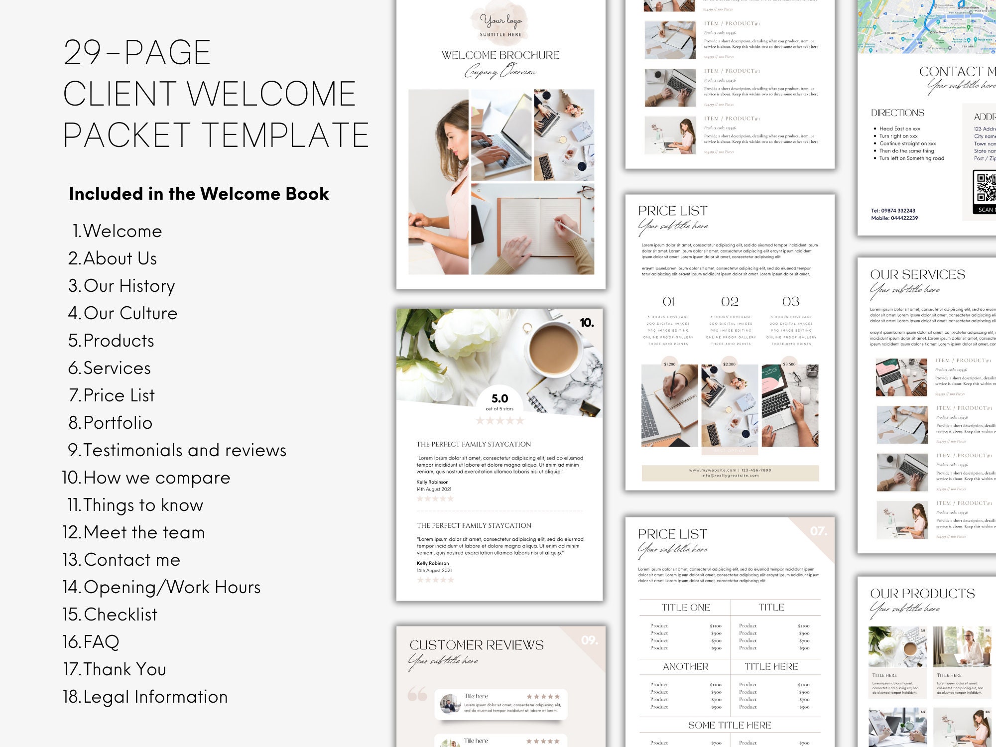 Virtual Assistant Template, VA Branding Kit, Virtual Assistant Client ...