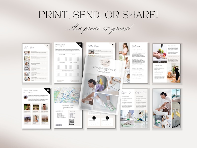 Cleaning Business Welcome Book, Cleaning Service Portfolio Template ...