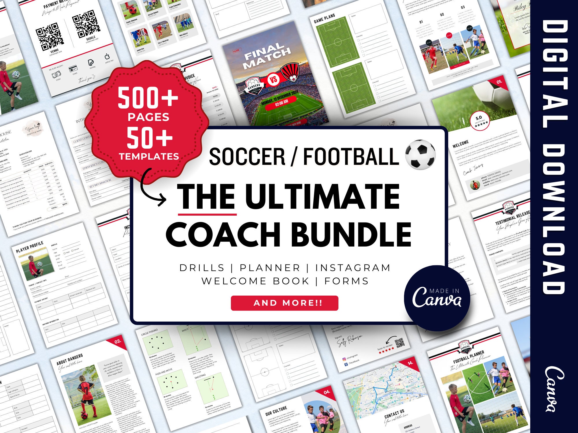 ULTIMATE Football Training Drills and Coaching Bundle, Football Coach ...