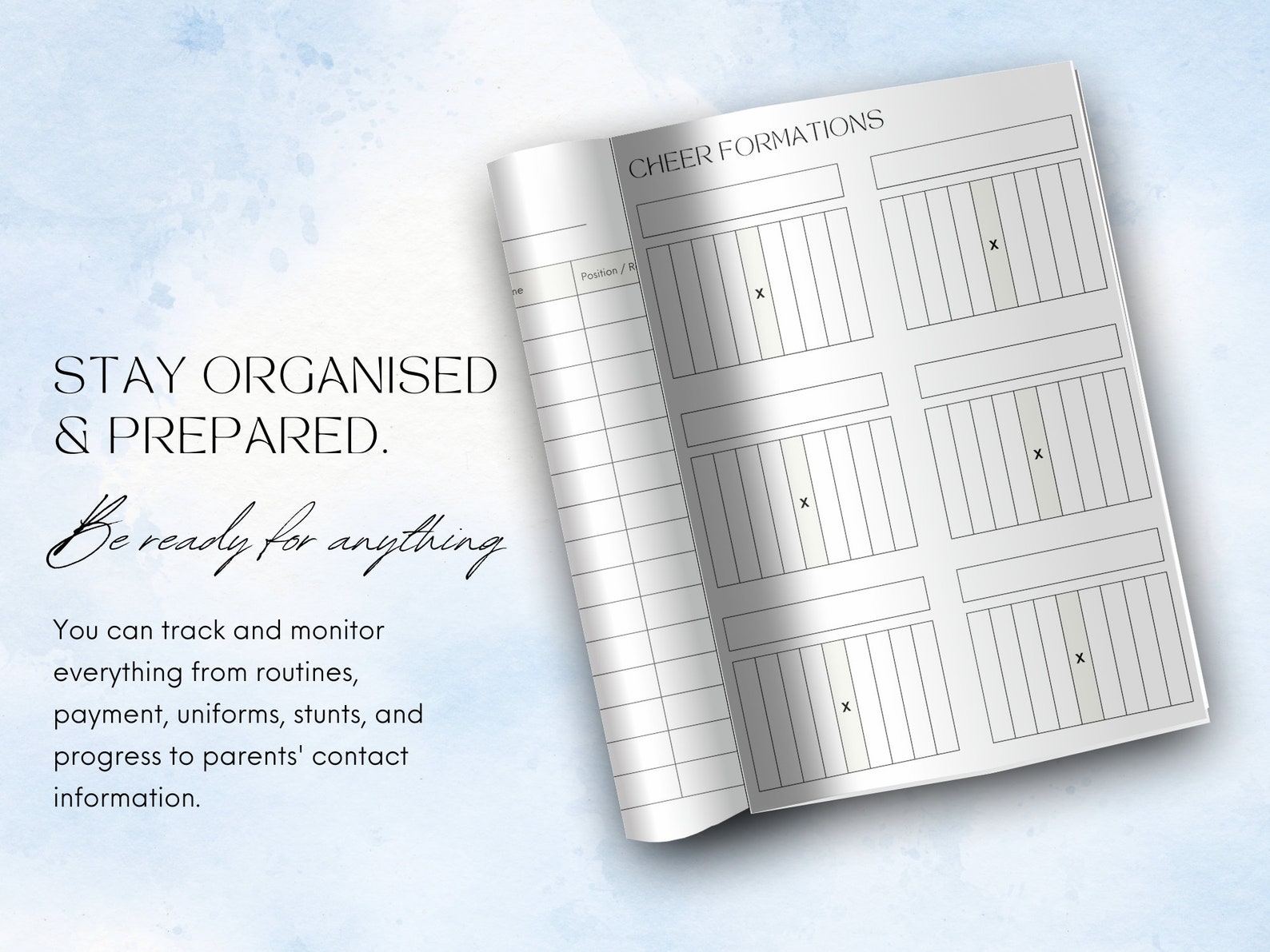 Cheer Coach Planner, Cheerleading Contract Forms, Coaching Planner ...