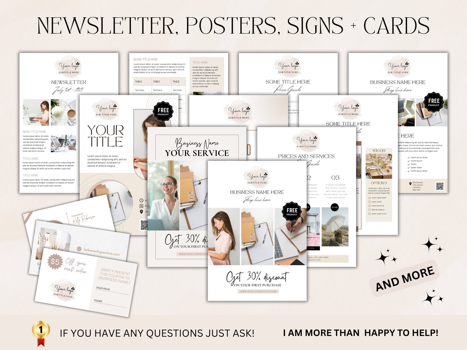 Virtual Assistant Template Bundle, Virtual Assistant Social Media, VA ...