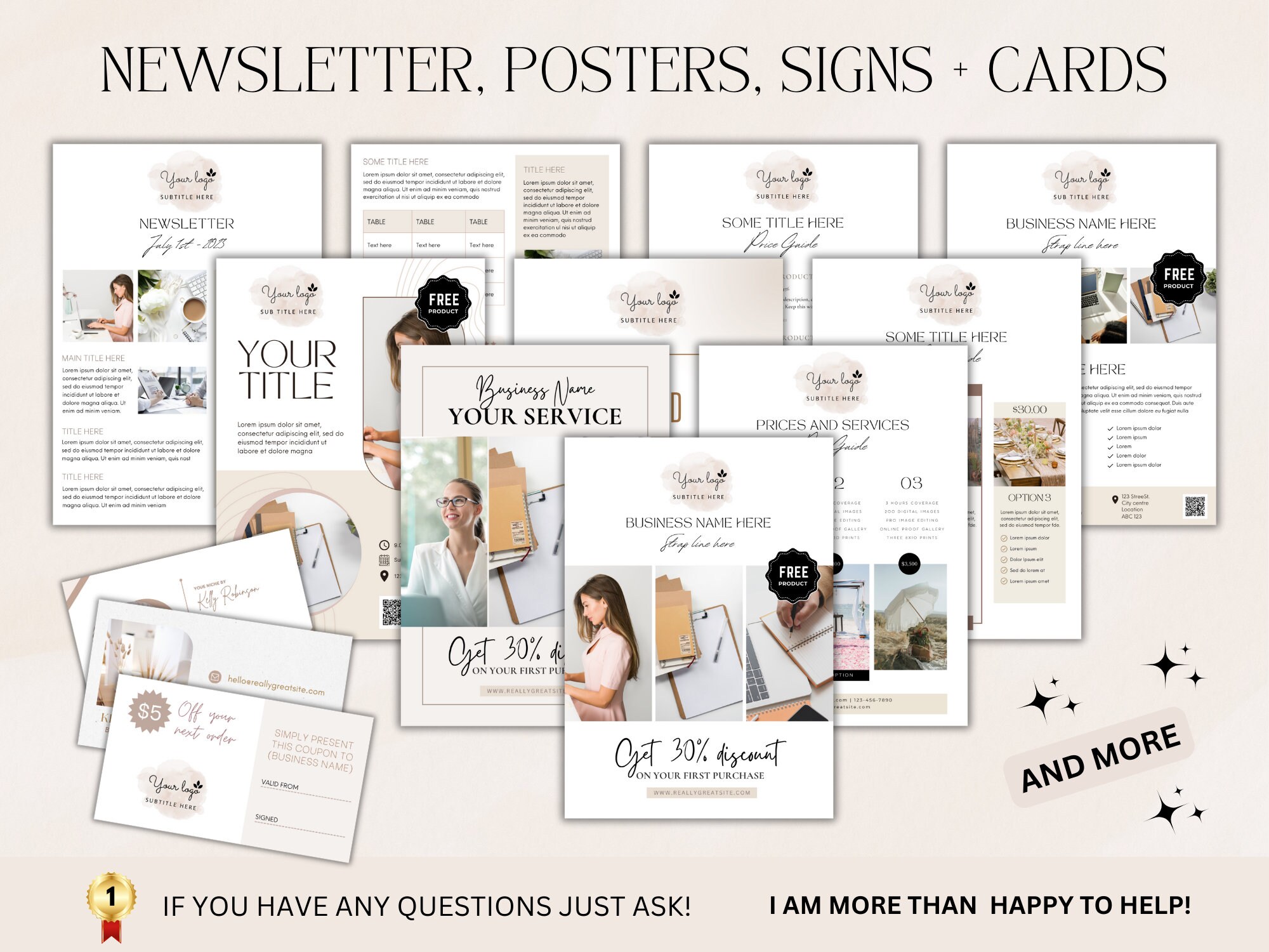 Virtual Assistant Template Bundle, Virtual Assistant Social Media, VA ...