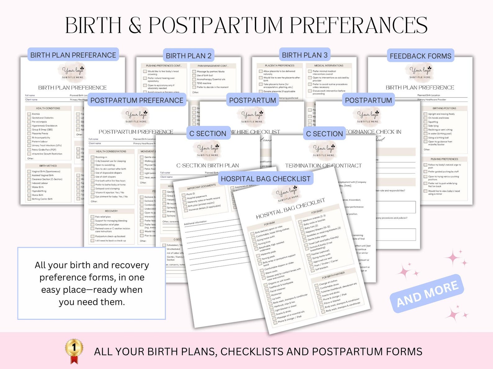 Birth Doula Client Intake Start-up Bundle, Birth Doula Contract ...