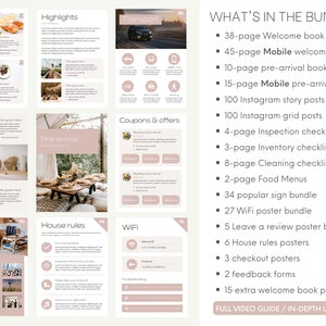Airbnb Host Bundle Template, Welcome Book Airbnb Template, Editable ...