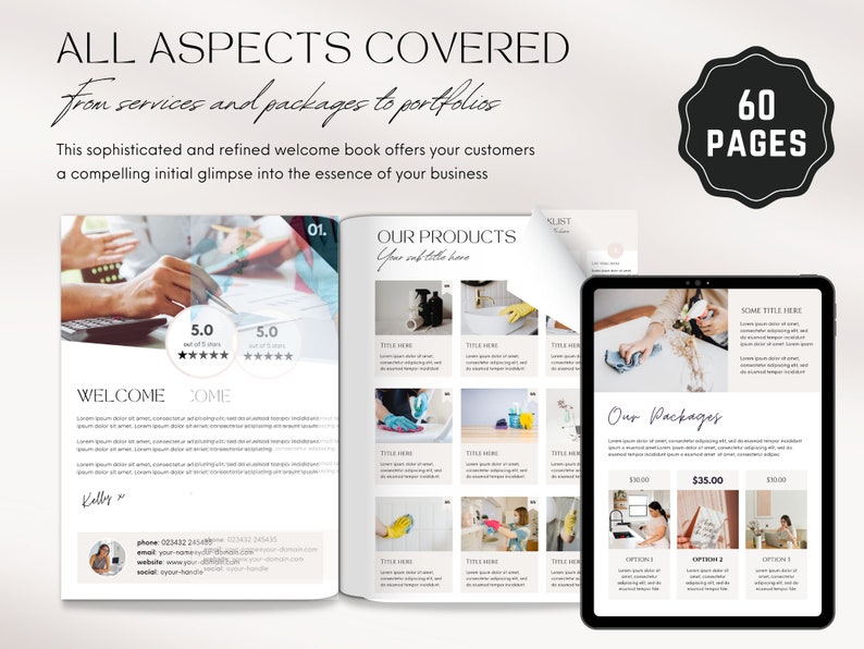 Cleaning Business Welcome Book, Cleaning Service Portfolio Template ...