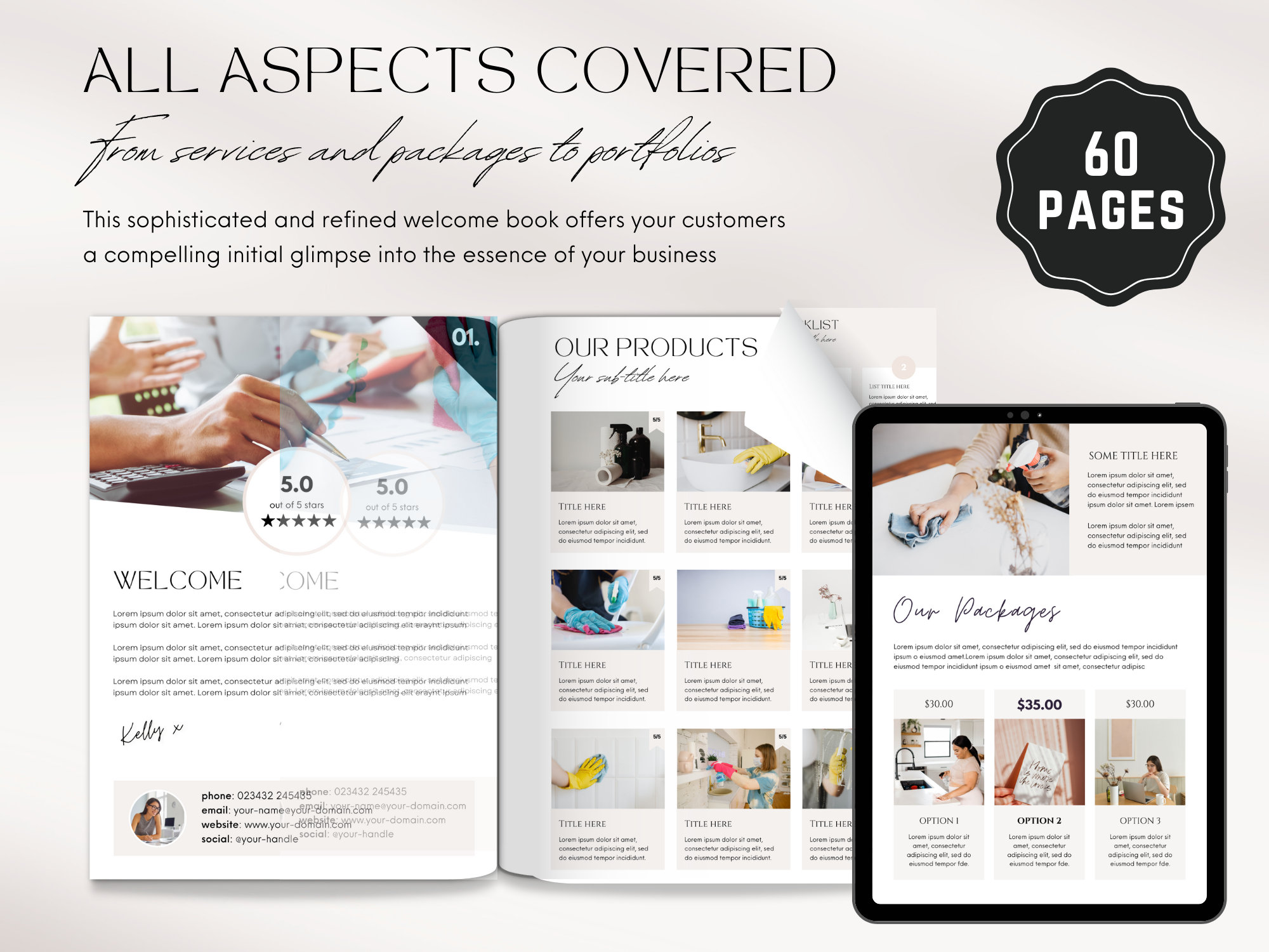 Cleaning Business Welcome Book, Cleaning Service Portfolio Template ...