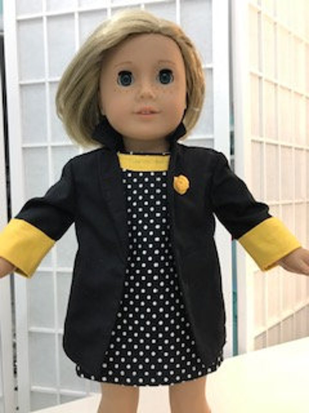 18 Doll Shift Dress With Matching Coat With Collar Fits 18 American Girl Doll Etsy
