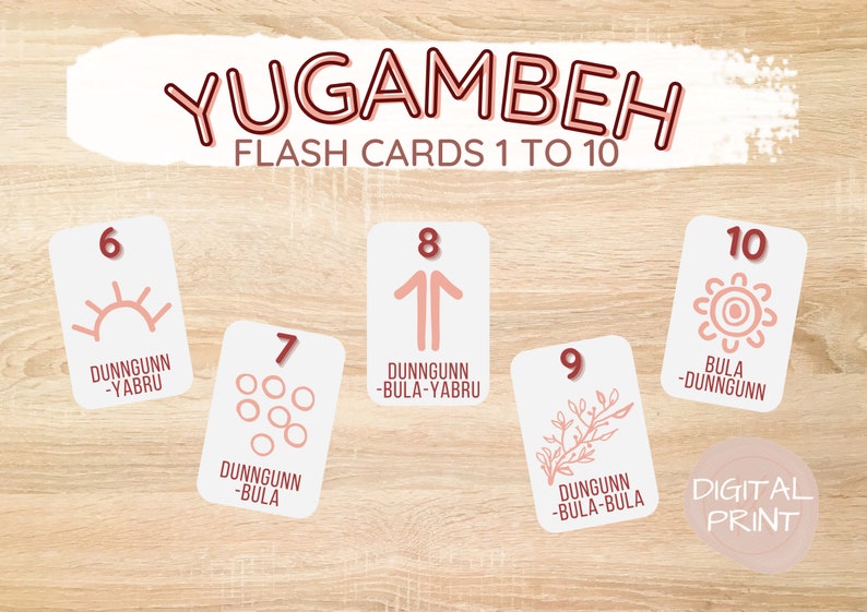 Indigenous Counting Cards 1 to 10 in Yugambeh - Etsy Australia