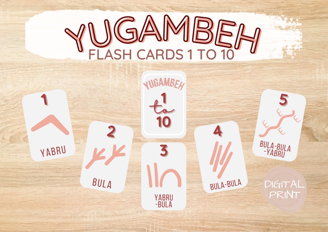 Indigenous Counting Cards 1 to 10 in Yugambeh - Etsy