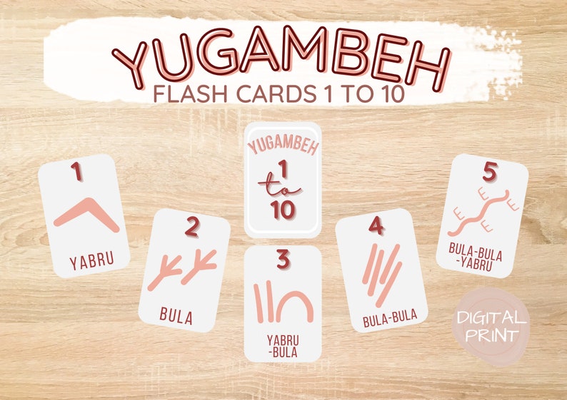 Indigenous Counting Cards 1 to 10 in Yugambeh - Etsy