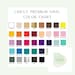 Cricut Premium Vinyl Color Charts - Etsy