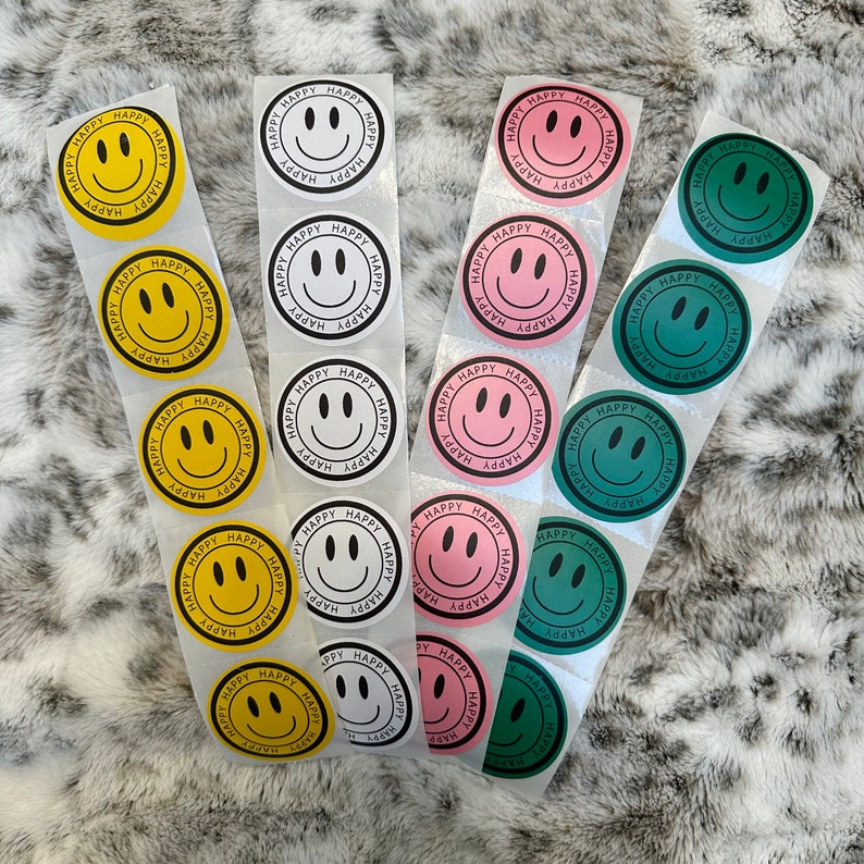 Packaging Stickers Happy Smiley Face - Etsy