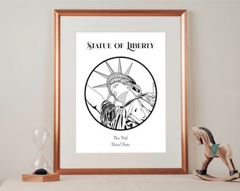 Statue of Liberty Print - Etsy